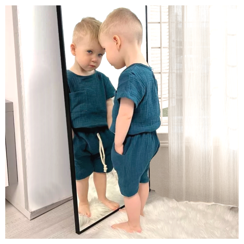 Organic Cotton Baby Set - Short and Top - Dark Blue – Maison Dôme